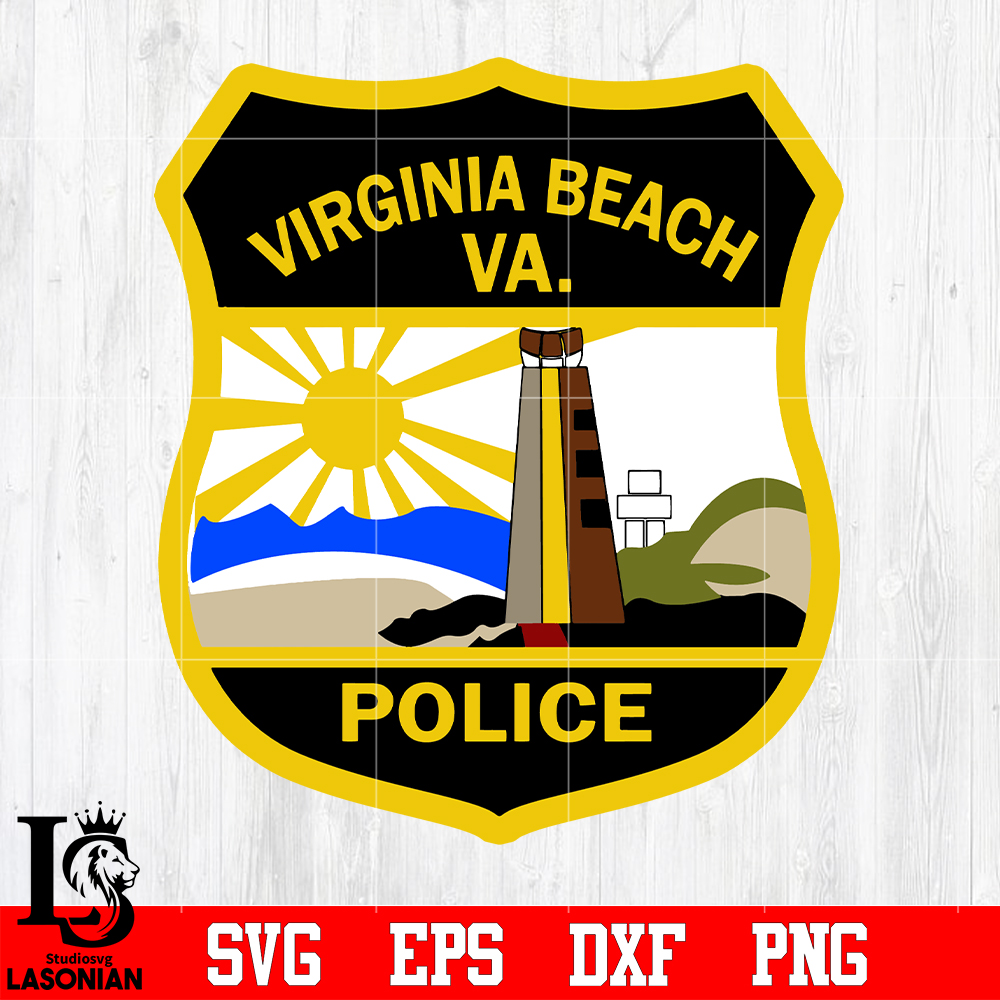 Badge Virgina beach Va. Police svg eps dxf png file, digital - Inspire ...