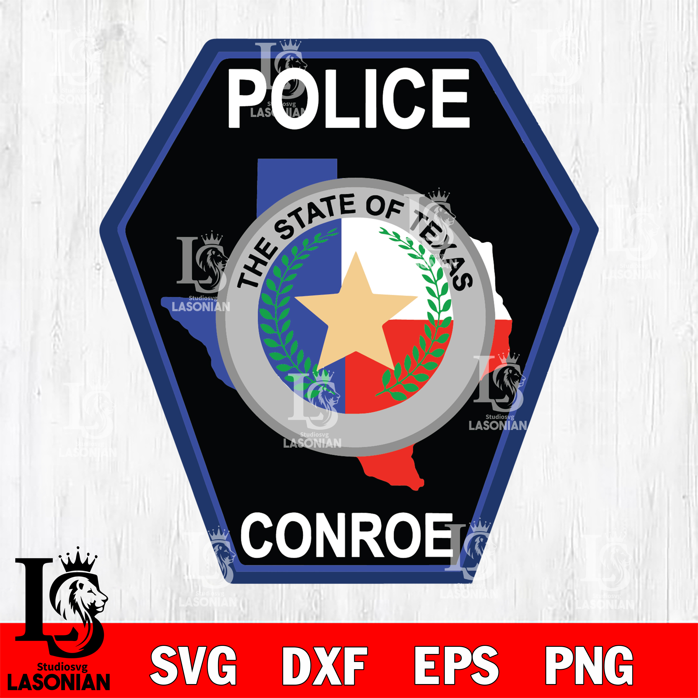 Conroe police department svg, digital download | Inspire Uplift