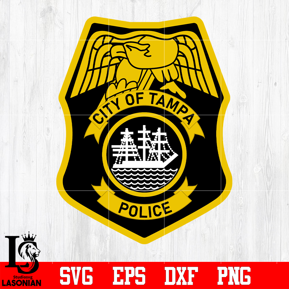 Badge City of Tampa Police svg eps dxf png file , Digial dow | Inspire ...