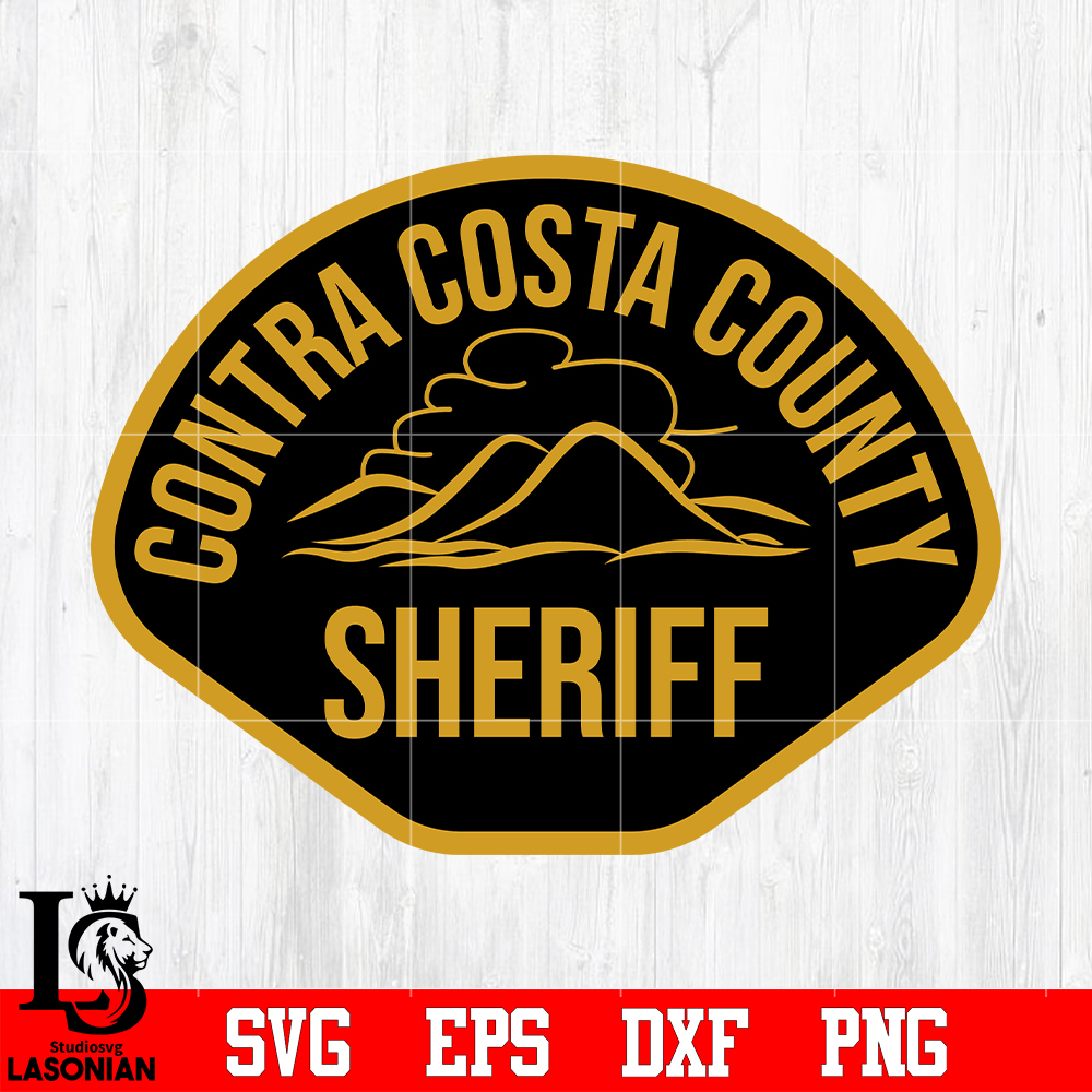 Badge Contra Costa County Sheriff svg eps dxf png file, digi - Inspire ...