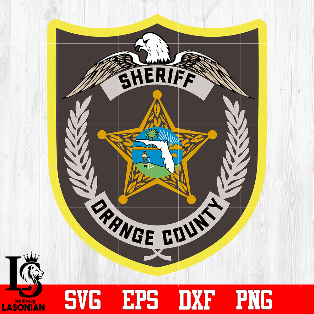 Badge Sheriff Orange county svg eps dxf png file, digital do | Inspire ...