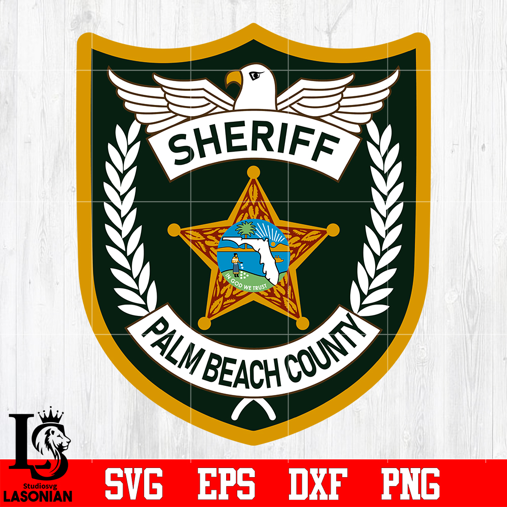 Badge Sheriff Palm Beach Count svg eps dxf png file, digital | Inspire Uplift