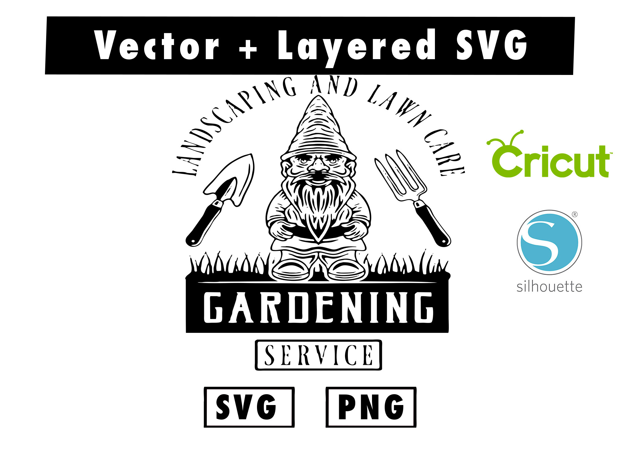 Vector gardening service svg & png files for cricut machine | Inspire ...