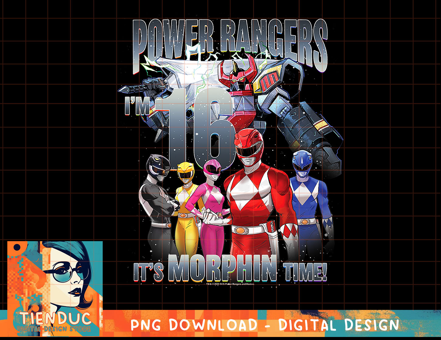 Power Rangers Birthday It's Morphin' Time, I'm 16! T-Shirt c - Inspire ...
