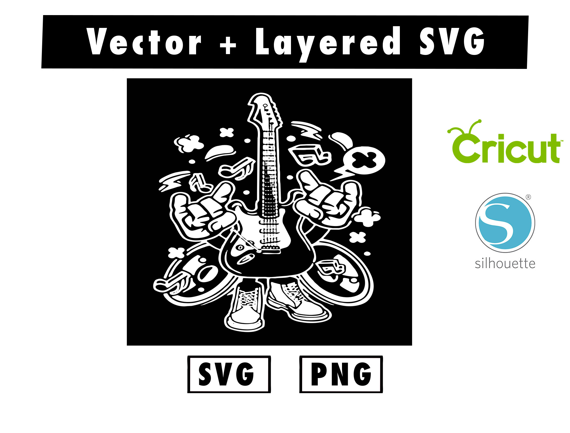 Guitar svg & png files for cricut machine , anime svg , mang | Inspire ...