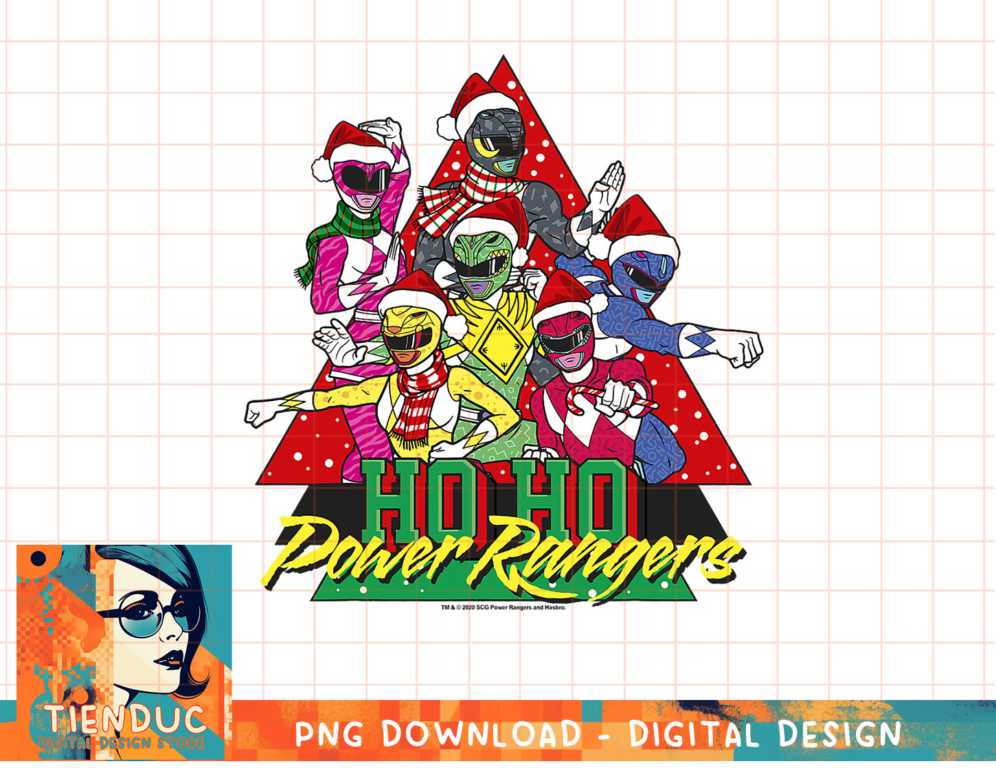 Power Rangers Christmas Ho Ho Power Rangers T-Shirt copy png | Inspire ...