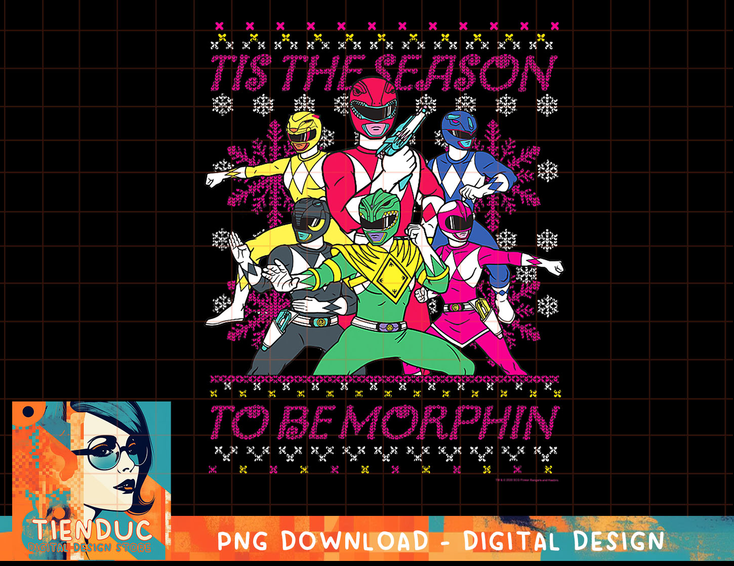 Power Rangers Christmas Tis The Season To Be Morphin T-Shirt | Inspire ...