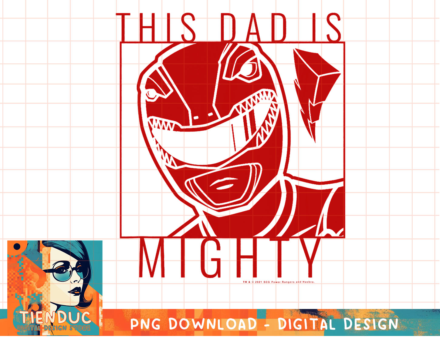 Power Rangers Father's Day Red Ranger This Dad Is Mighty T-S | Inspire ...