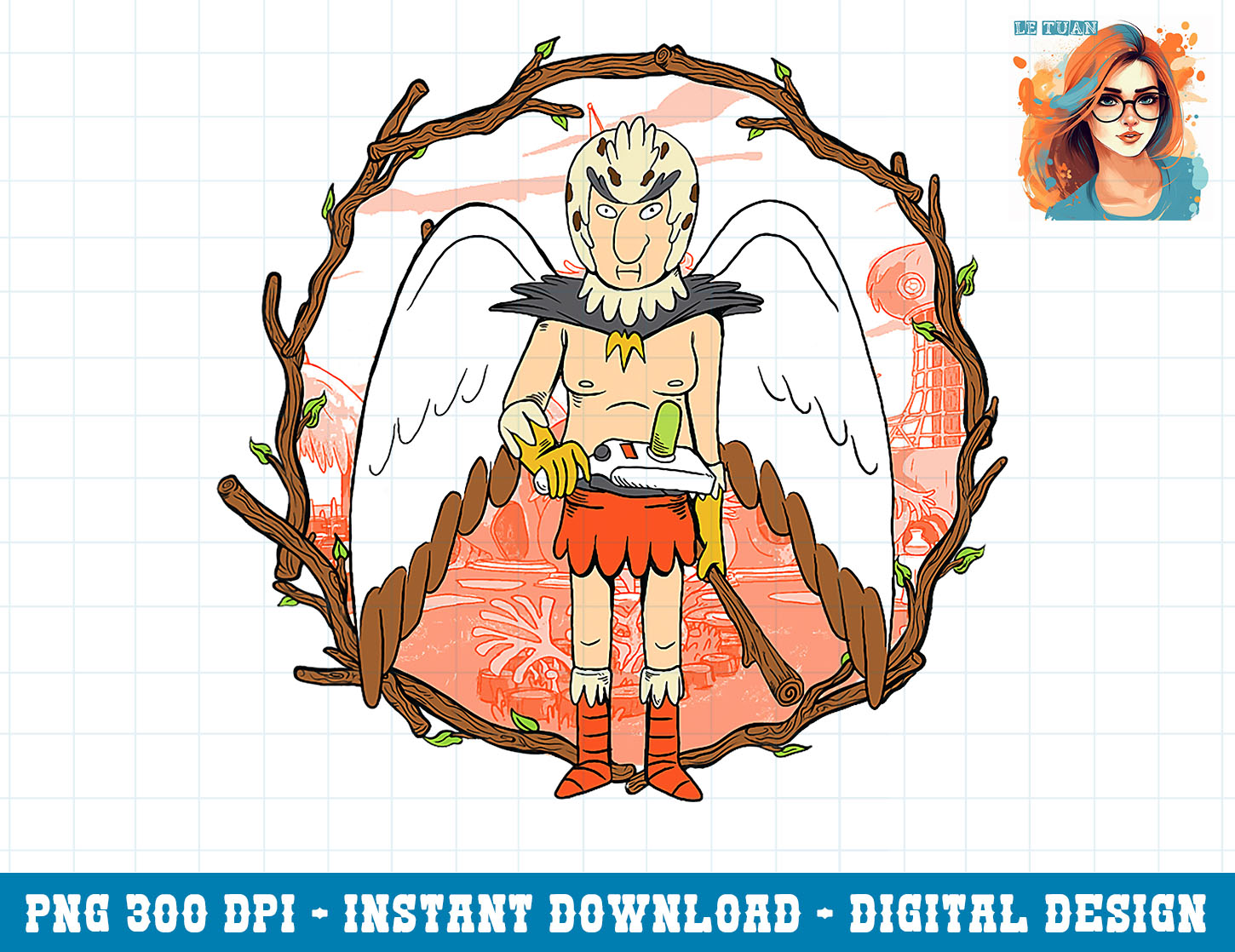 Birdperson - Rick and Morty Shirt png - Inspire Uplift