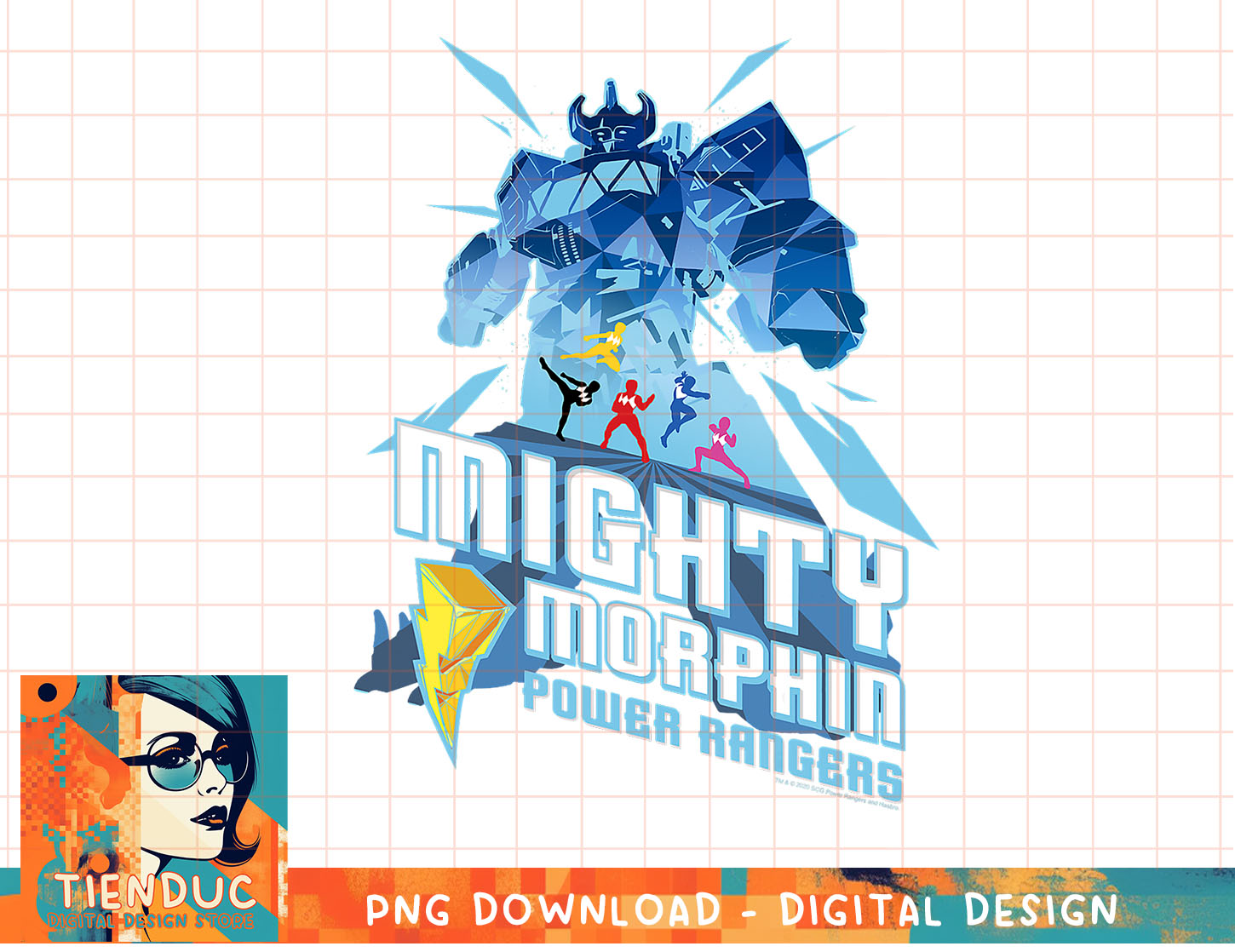 Power Rangers Mighty Morphin' Power Rangers Group Silhouette | Inspire ...