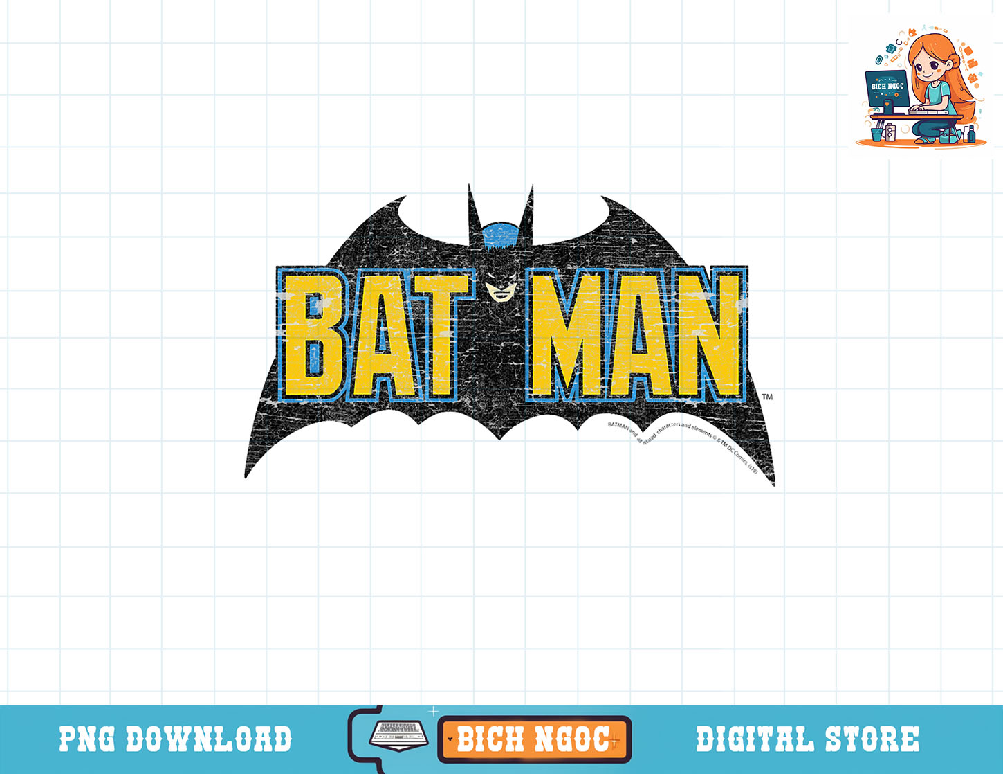 DC Comics Batman Distressed Vintage Text Logo T-Shirt copy p | Inspire ...