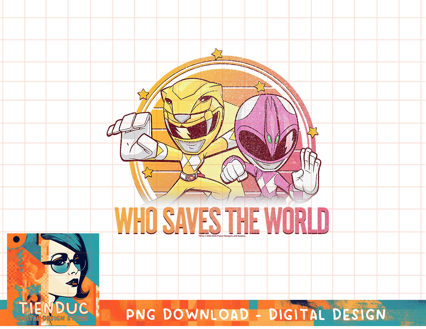 Power Rangers Pink & Yellow Ranger Who Saves The World T-Shi | Inspire ...