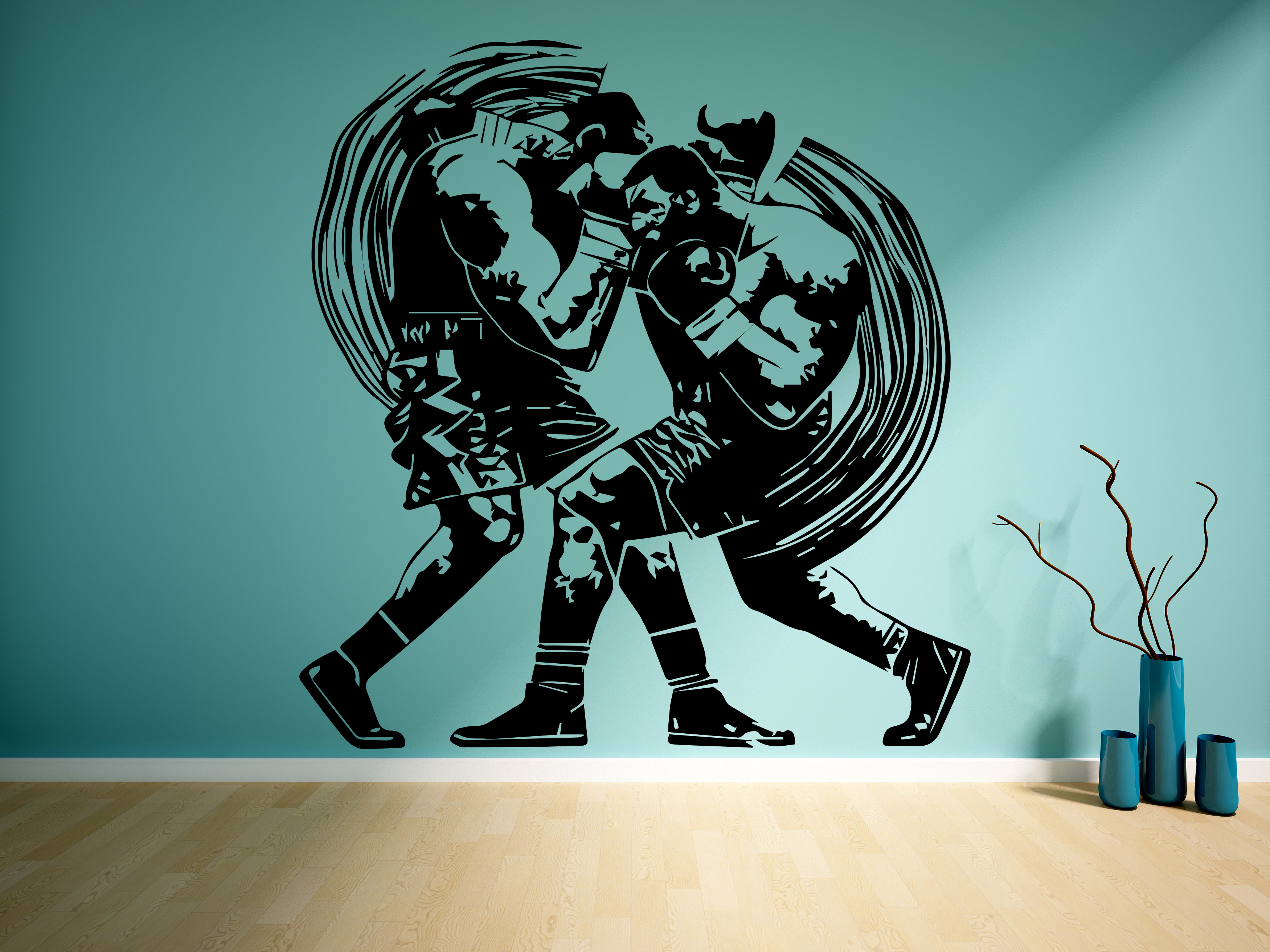 Boxing Fight, Boxing Gym Training, Sport, Wall Sticker Vinyl | Inspire ...