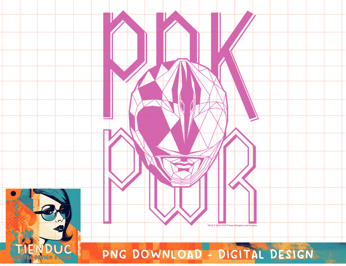 Power Rangers Pink Ranger Geometric Helmet Logo T-Shirt copy - Inspire ...