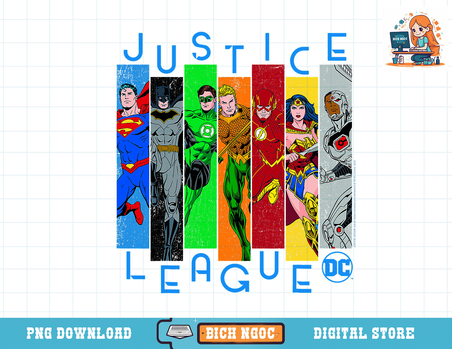 DC Comics Justice League Panels T-Shirt copy png | Inspire Uplift