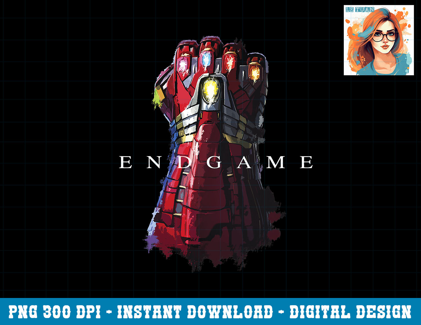 Marvel Avengers Endgame Iron Man Gauntlet png, sublimation.p | Inspire ...