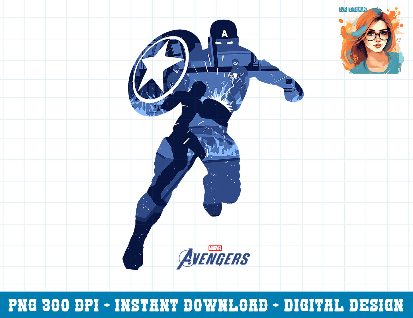 Marvel Avengers Game Captain America Silhouette Fill png, su | Inspire ...