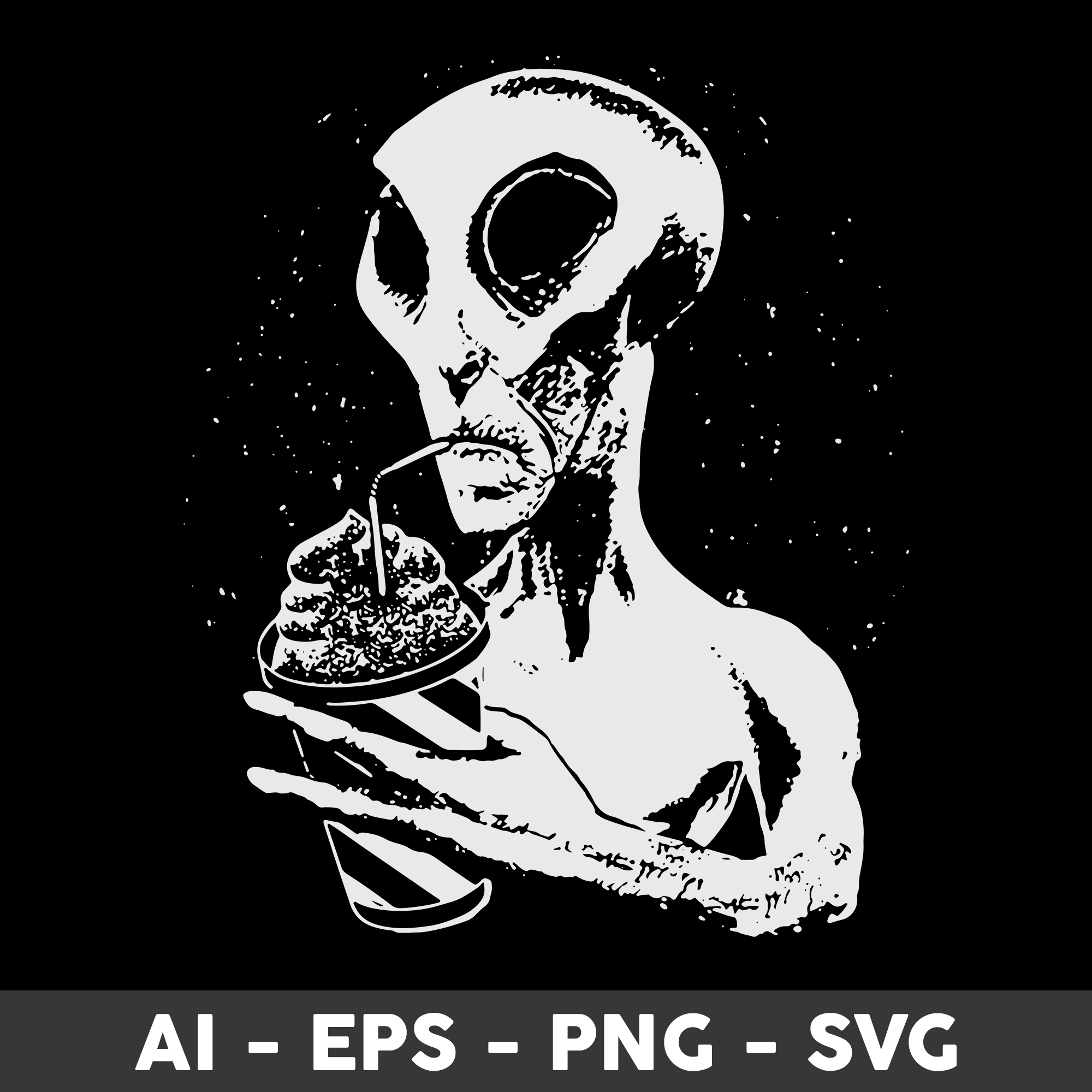 Alien svg, alien in the moon, moon svg, drinkin, Alien Svg, - Inspire ...