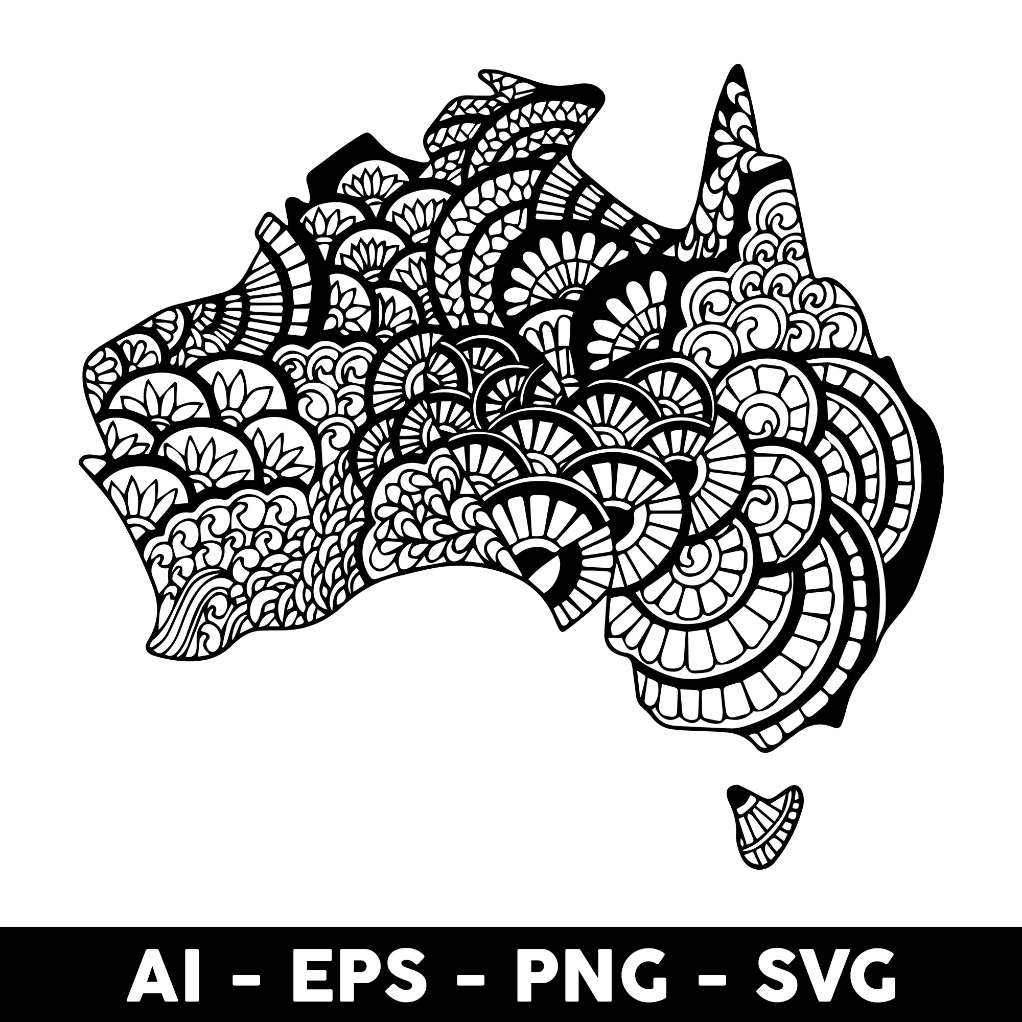 Australia Map Mandala Svg, Australia Map Svg, Australia Svg, | Inspire ...