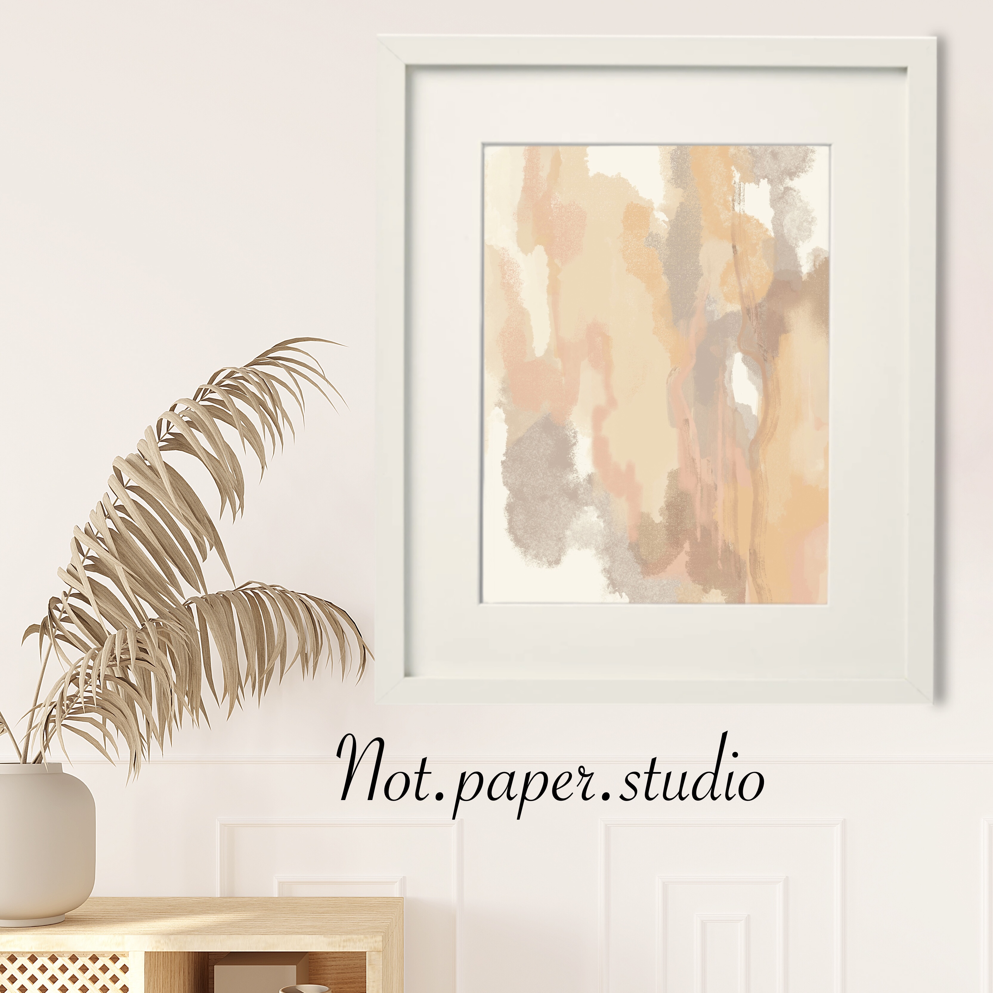 Abstract Painting Prints Modern Simple Light Neutral Tones | Inspire Uplift