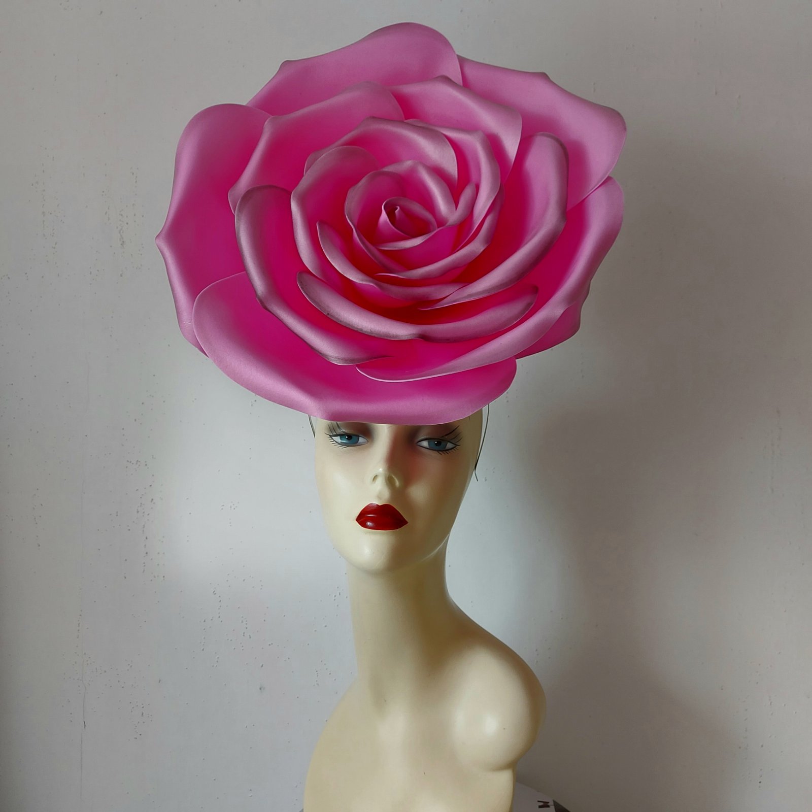 Giant pink rose Kentucky Derby Hat Wedding Flower Headdress, | Inspire ...