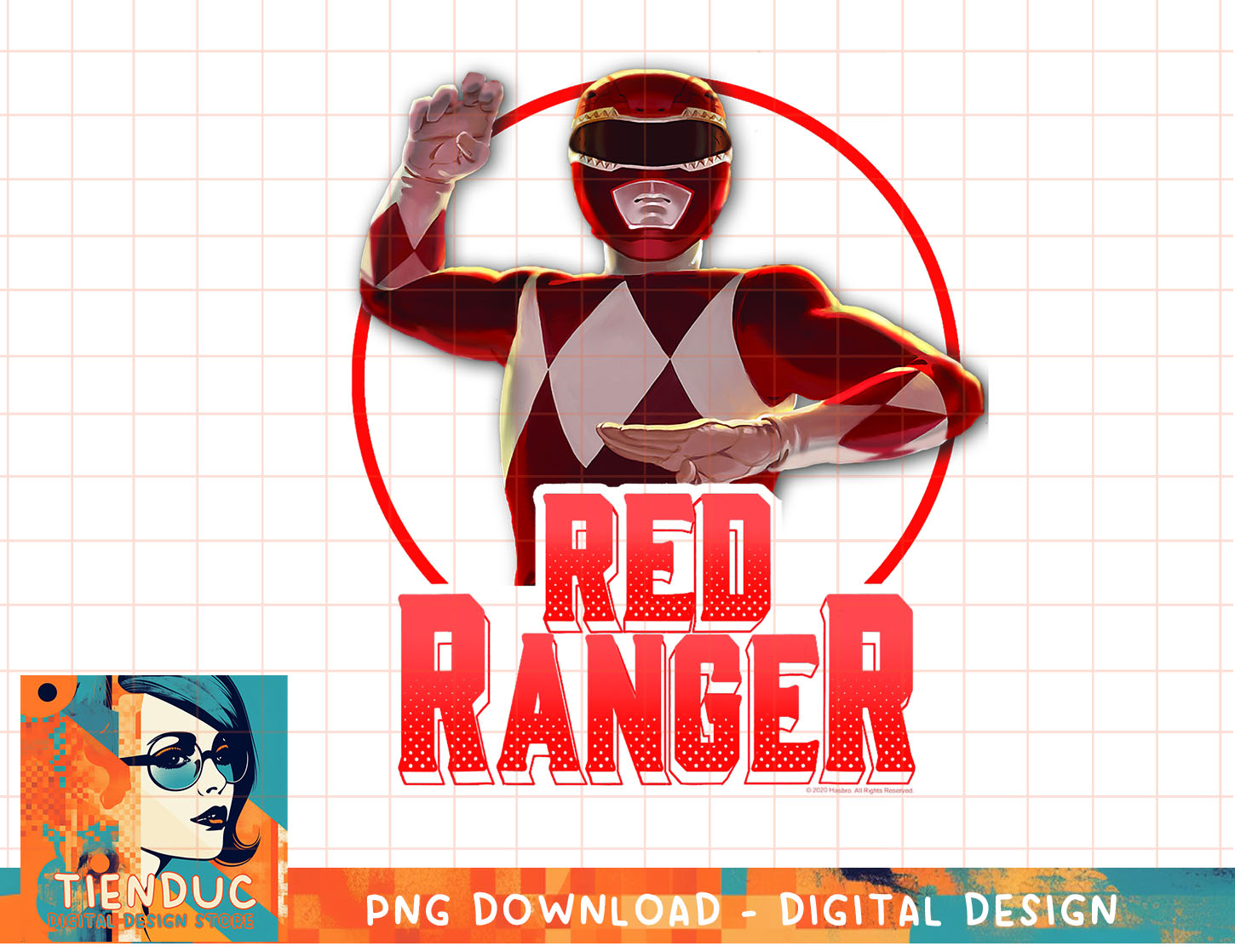 Power Rangers Red Ranger Karate Action Circle Portrait T-Shi | Inspire ...