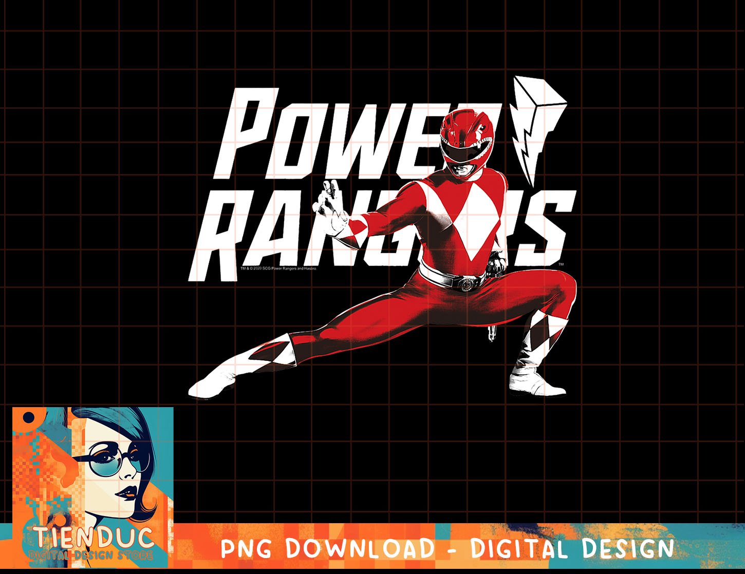Power Rangers Red Ranger Karate Action Pose Logo T-Shirt cop | Inspire ...