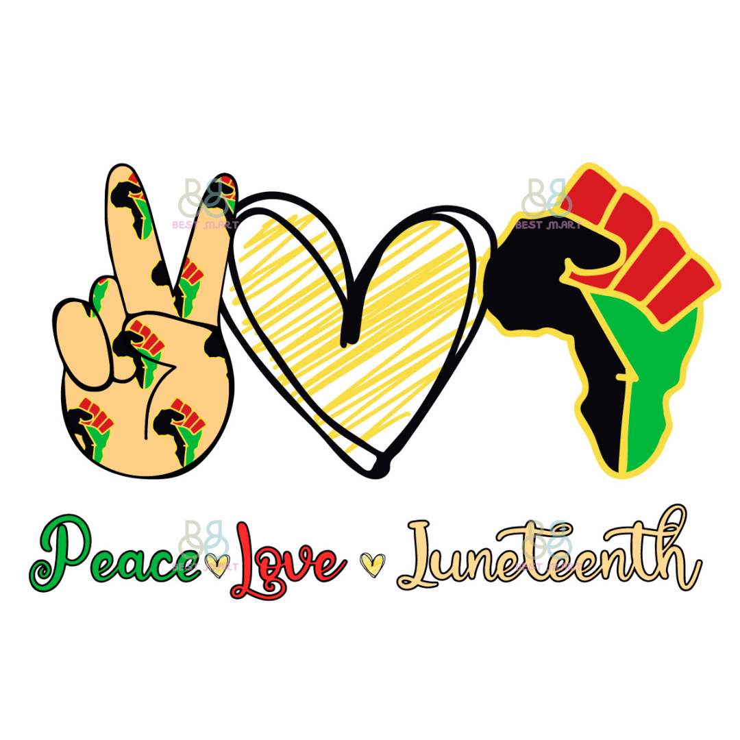 Peace Love Juneteenth Svg, Juneteenth Svg, Peace Svg, Love S | Inspire ...