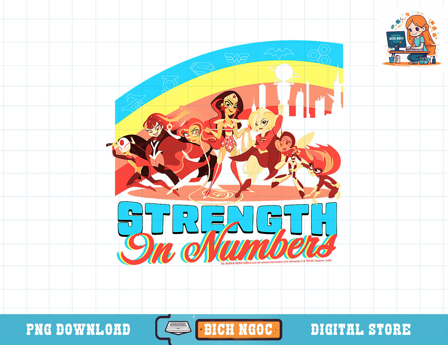 DC Comics Super Hero Girls Strength In Numbers T-Shirt copy - Inspire Uplift