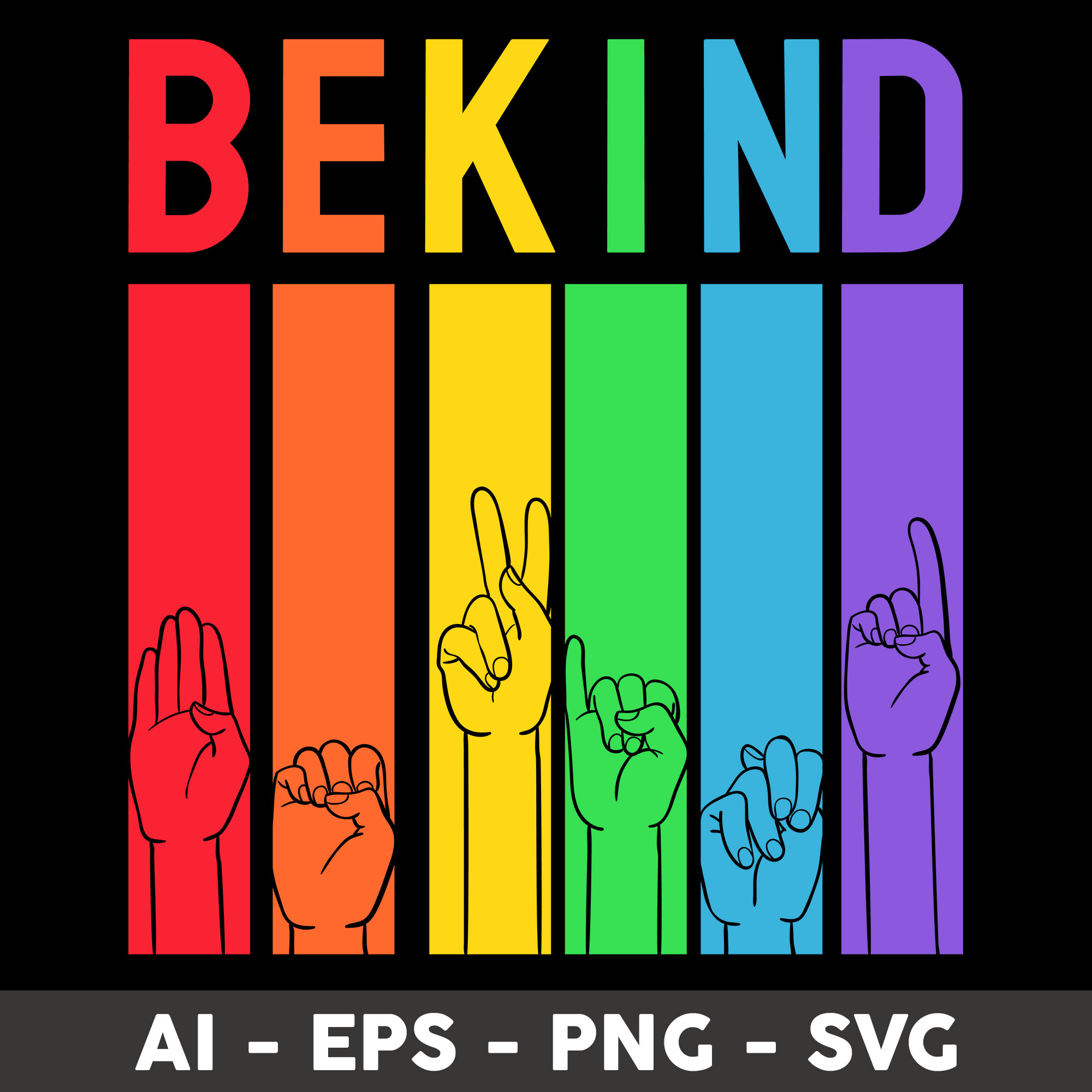 Be Kind Hand Sign Language Svg, Be Kind Svg, Png Dxf Eps Dig | Inspire ...