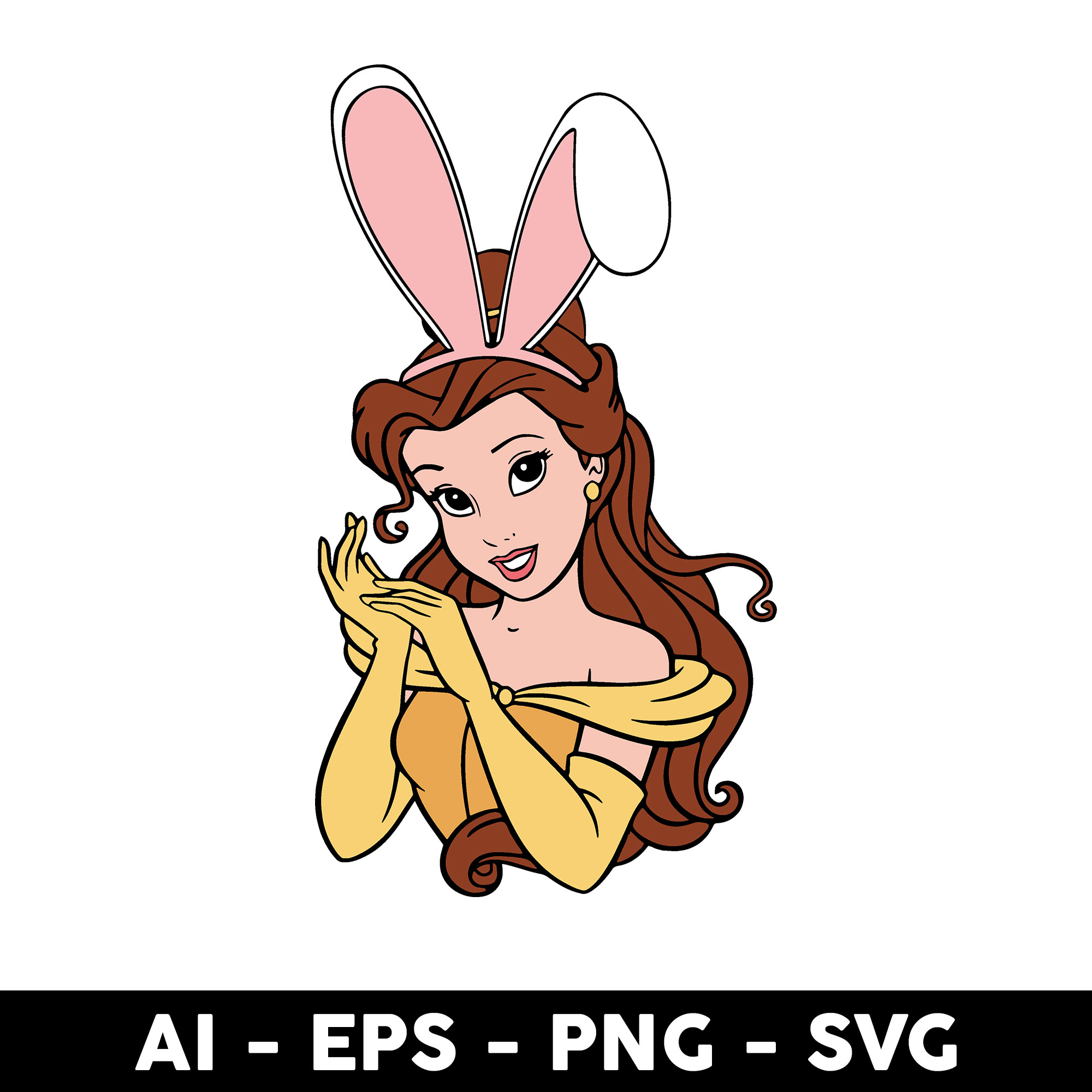 Belle Easter Svg, Beauty and the Beast Svg, Disney Princees | Inspire ...