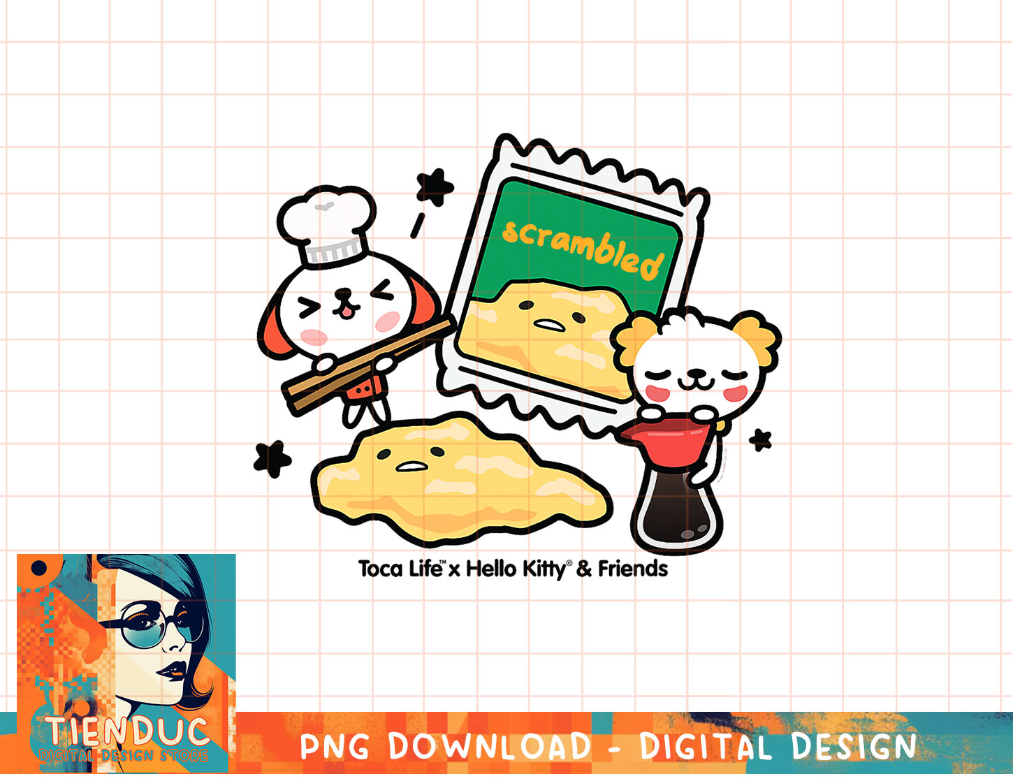 Toca Life x Hello Kitty & Friends SCRAMBLED EGGS T-Shirt cop - Inspire ...