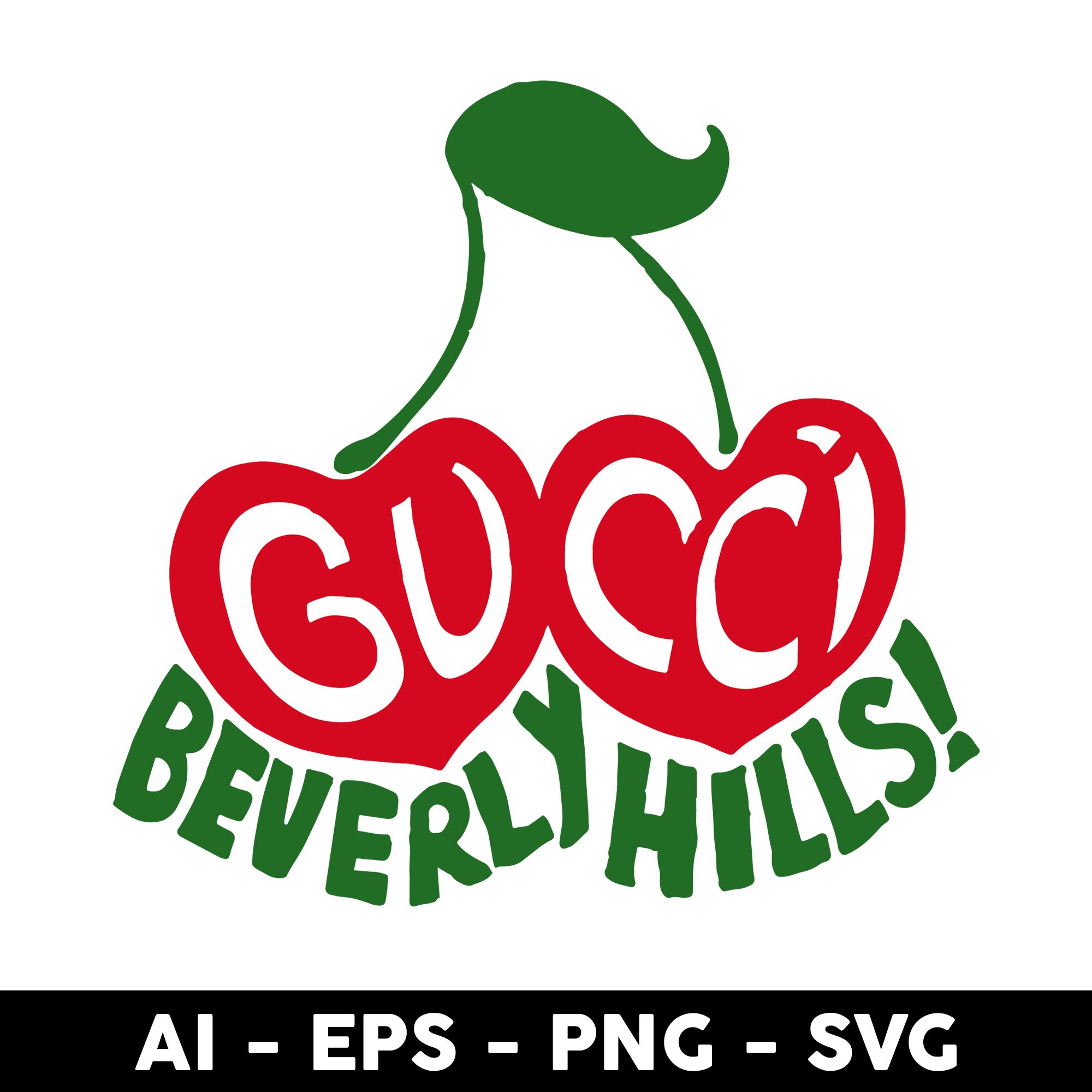 Gucci Beverly Hills Svg, Beverly Hills Cherry Svg, Gucci Svg | Inspire ...