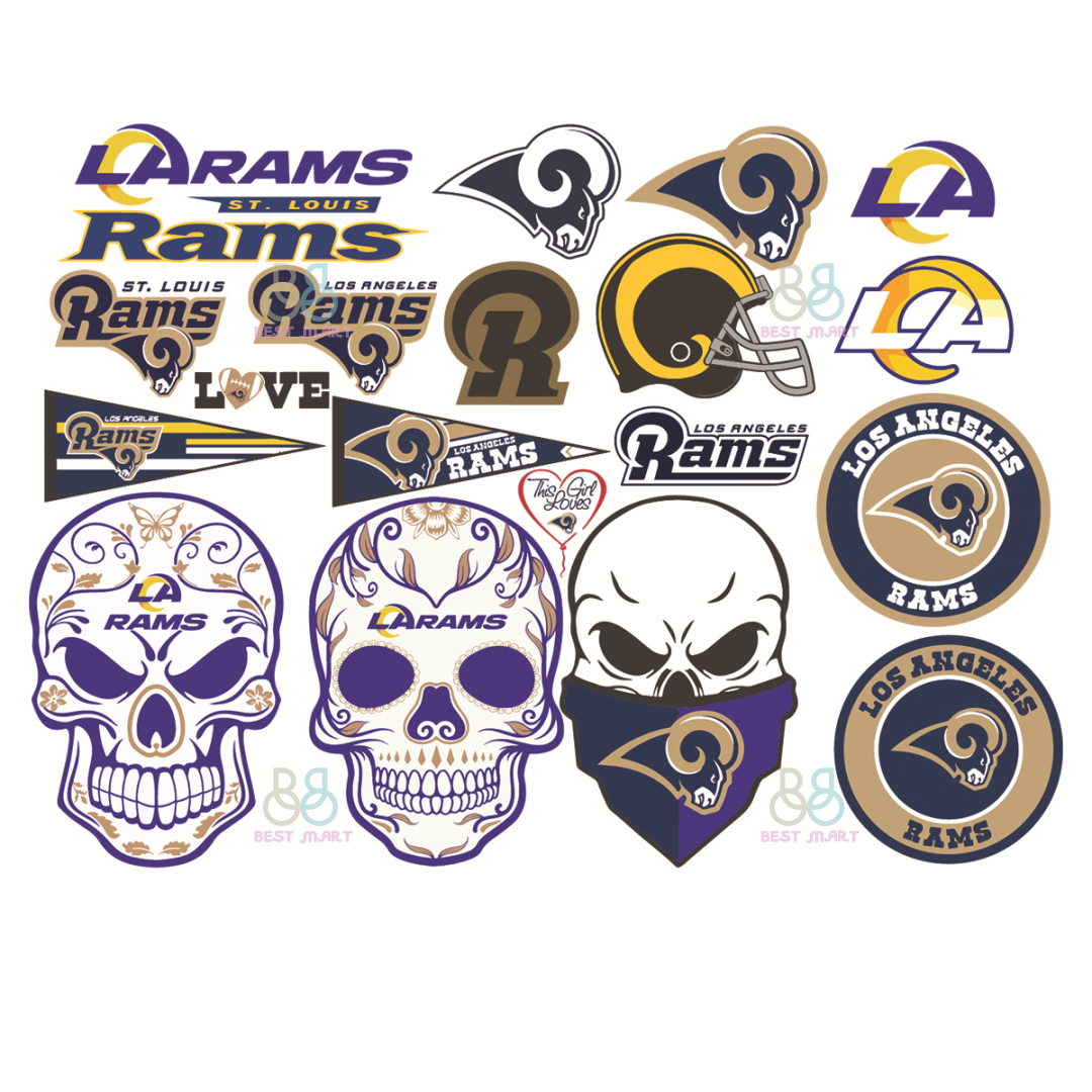 Los Angeles Rams Bundle Logo Svg, Sport Svg, Los Angeles Ram | Inspire ...