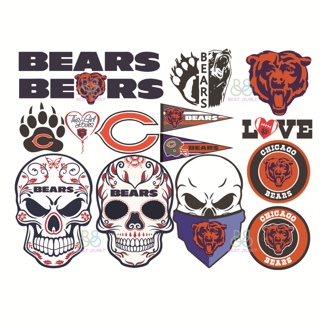 Chicago Bears Bundle Svg, Sport Svg, Chicago Bears Logo Svg, | Inspire ...