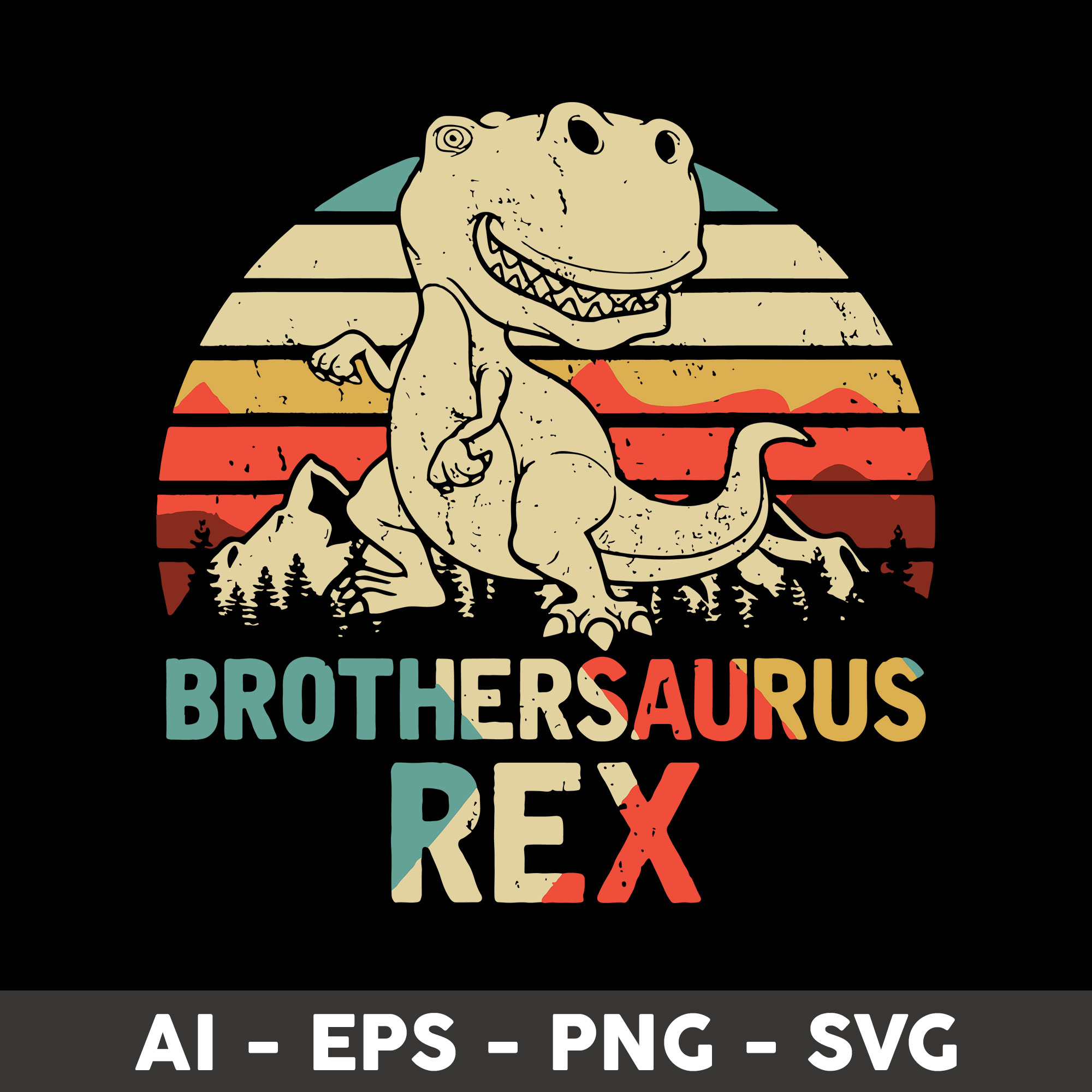 Brothersaurus Rex Svg, Brothersaurus Svg, Dinosaur Svg, Fath | Inspire ...