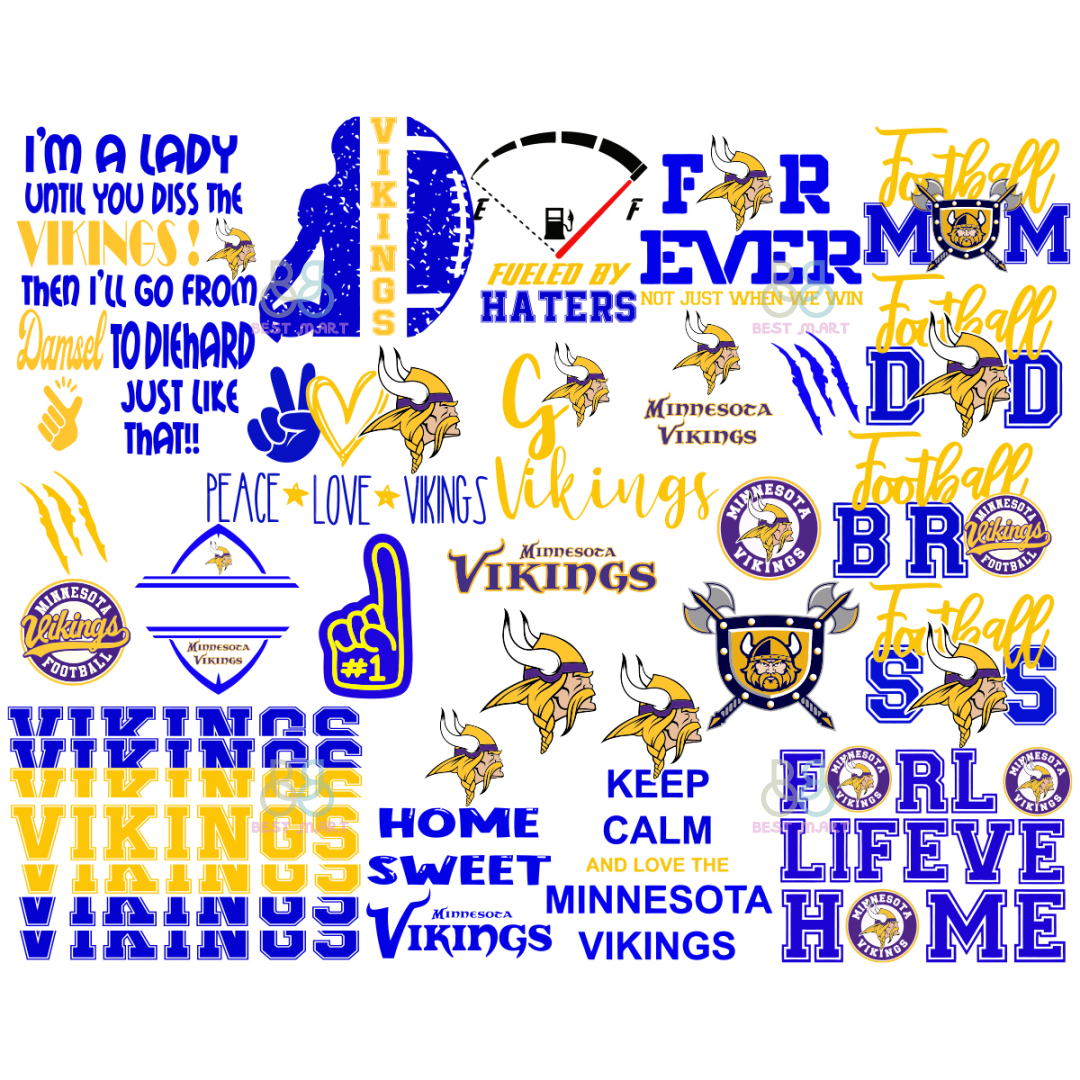 Minnesota Vikings Logo Bundle Svg, Sport Svg, Minnesota Viki | Inspire ...
