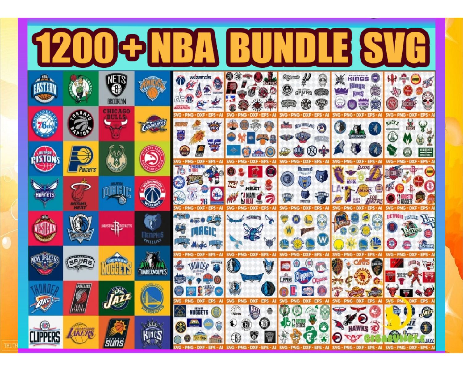 NBA Bundle Svg, Sport Svg, Nba Svg, Nba Logo Teams, Nba Spor - Inspire ...