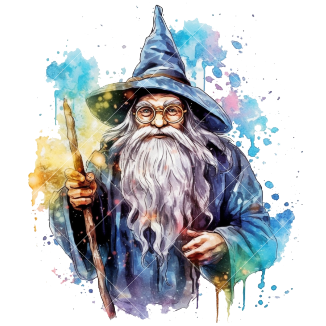 Old Wizard Clipart, Watercolor Old Wizard, Owl Sublimation, | Inspire ...