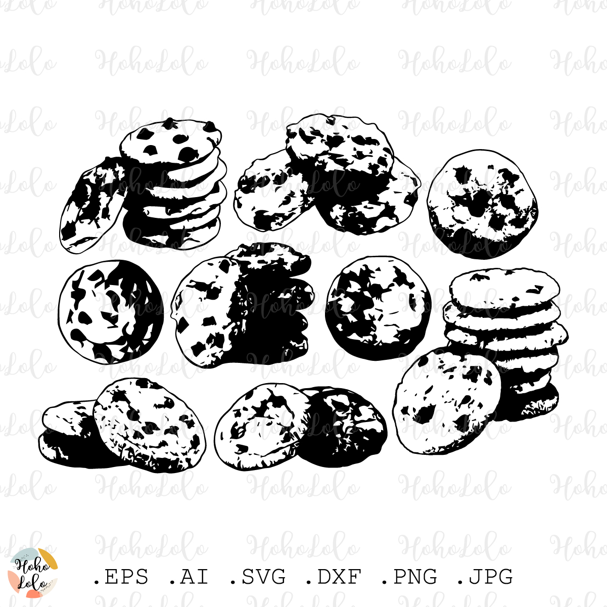 Cookies Svg Silhouette Cricut files Clipart Png Templates Dx | Inspire ...