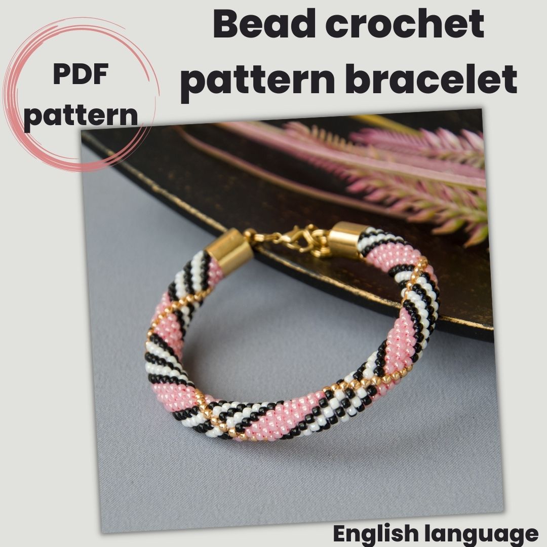 Pink bracelet pattern, Bead crochet pattern, Pdf pattern bra | Inspire ...