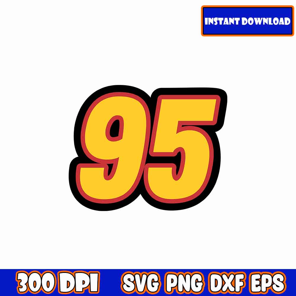 Number 95 SVG, Cars SVG, Planes and Cars Birthday Bundle, In | Inspire ...