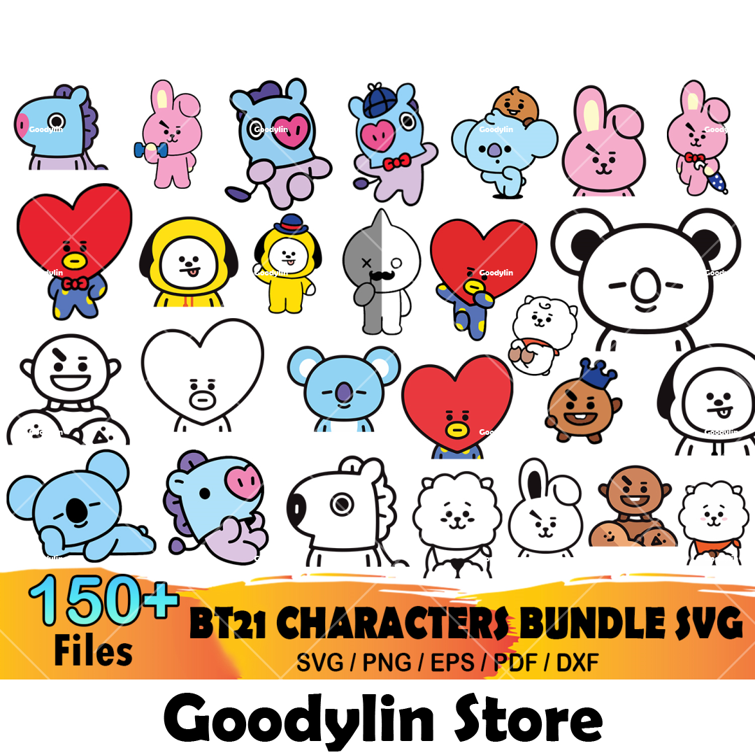 BT21 Characters Bundle Svg, BT21 Svg, BT21 Characters Svg - Inspire Uplift