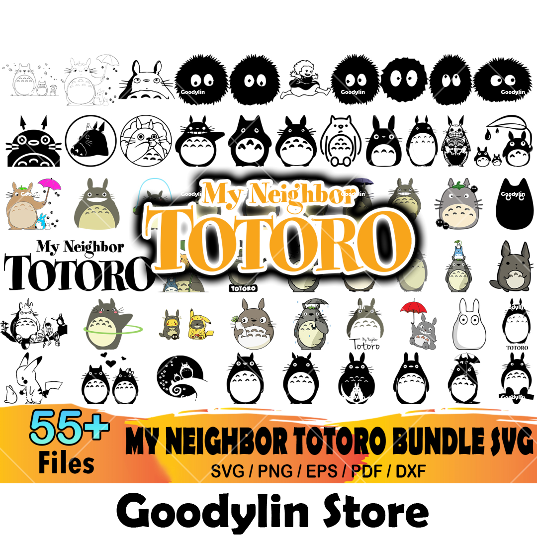 My Neighbor Totoro Bundle Svg, Totoro Svg, Ghibli Svg, Trend | Inspire ...