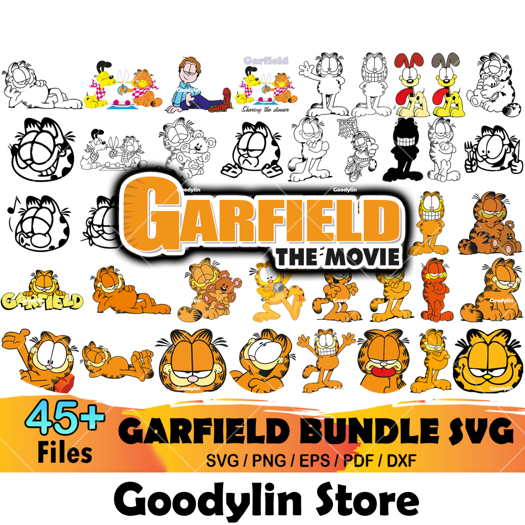 Garfield Bundle Svg, Cartoon Svg, Garfield Svg, Cartoon Svg, | Inspire ...