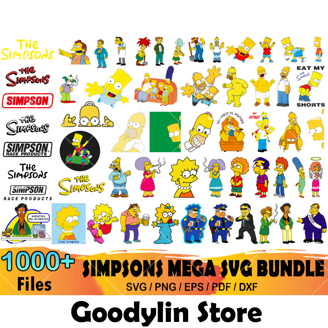 The Simpsons Bundle Svg, Simpsons Family Svg, Cartoon Svg, S | Inspire ...