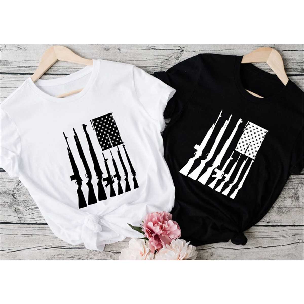 Distressed American USA Gun Flag Patriotic Bullet Rifle 2nd | Inspire ...