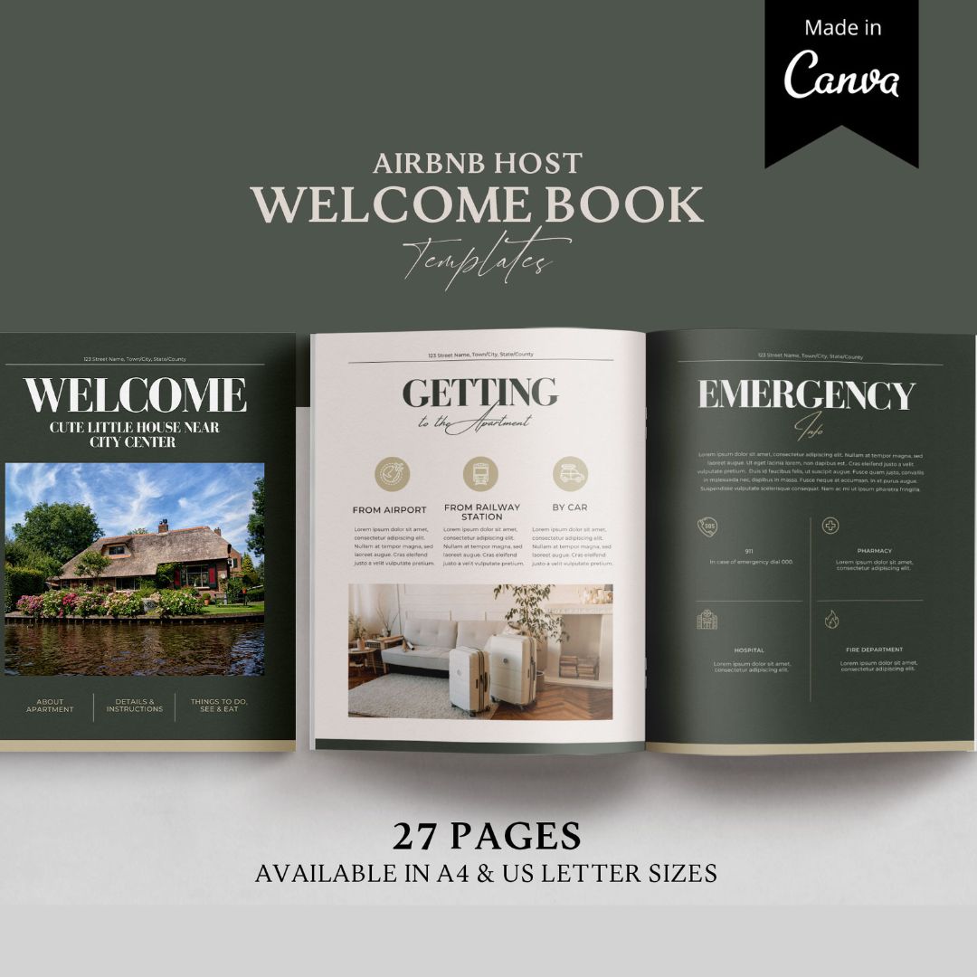 Airbnb Welcome book template, Guest book, airbnb template, w | Inspire ...