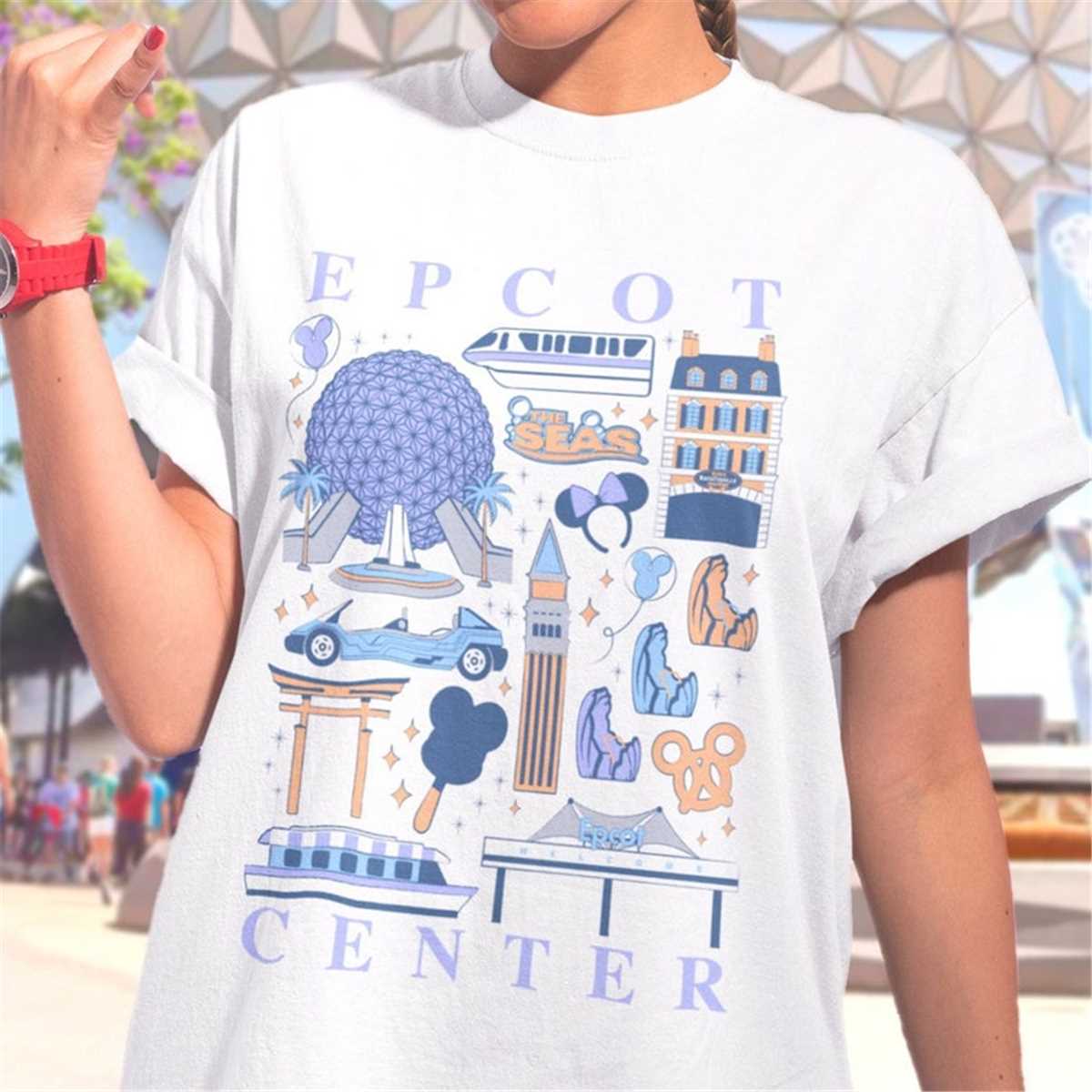 Epcot Center Park Icons T-Shirt | Inspire Uplift