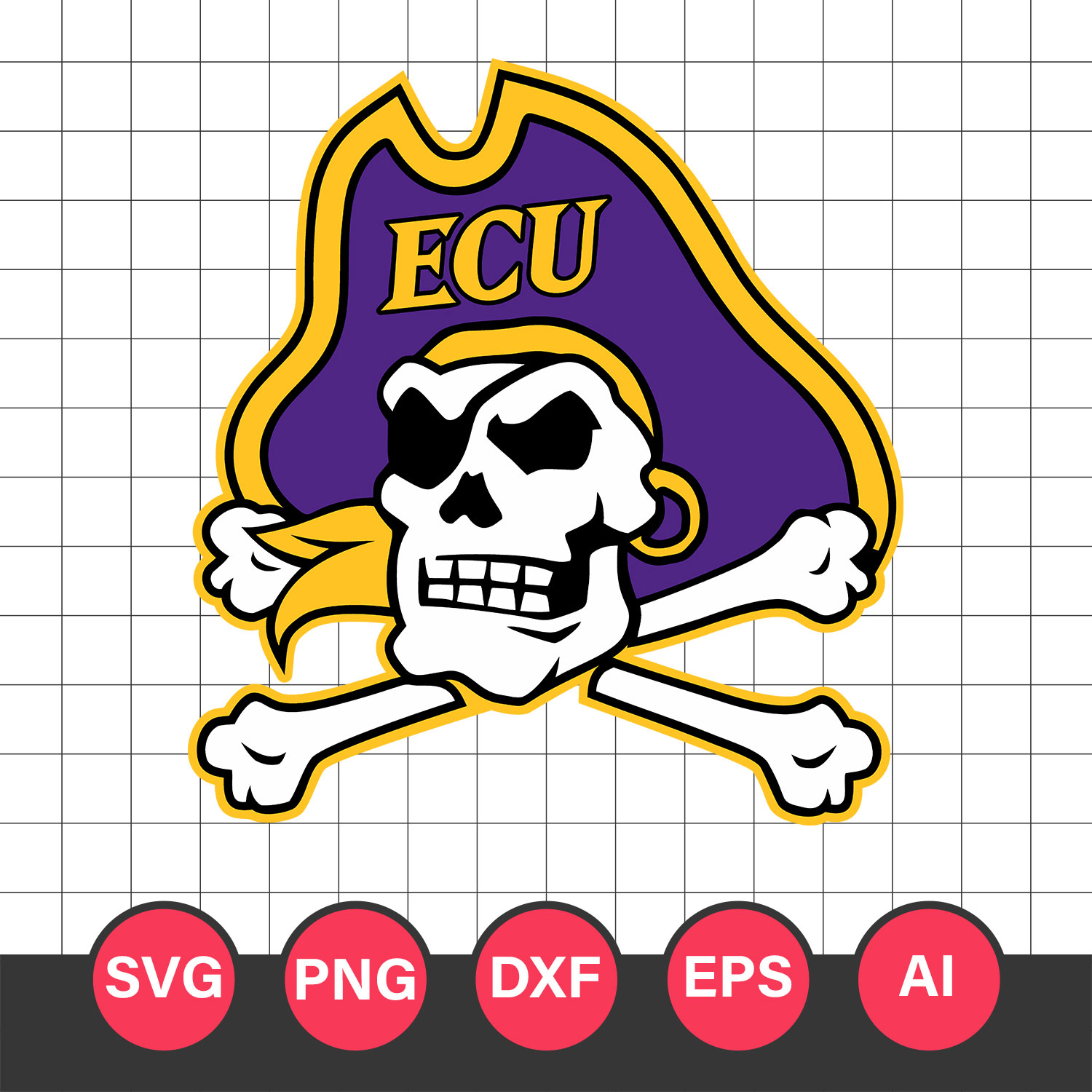 East Carolina Pirates Logo Svg, East Carolina Pirates Svg, E | Inspire ...